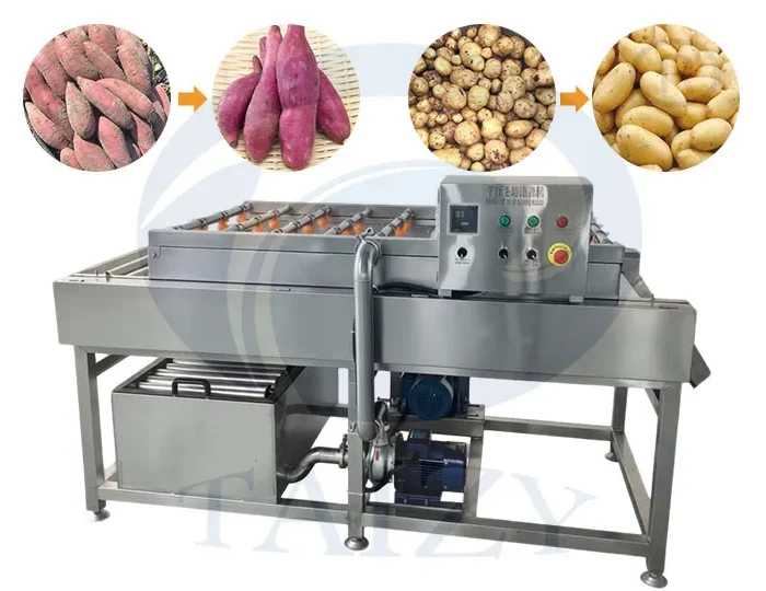Vegetable Brush Roller Washing Machine | Cost-Effective Root Vegetable ...